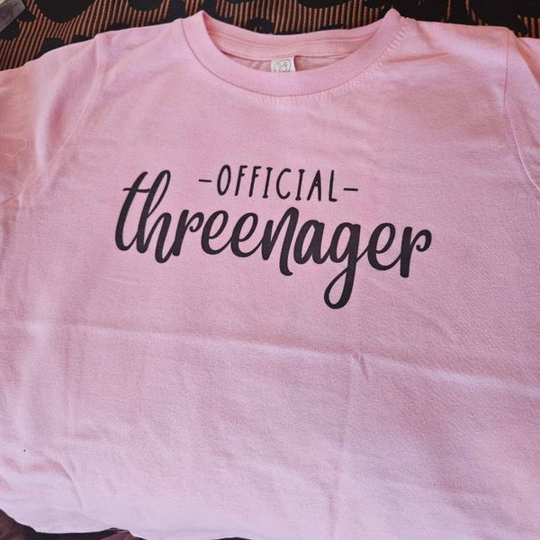 Official Threenager Birthday Shirt, 3rd Birthday Party T-shirt, Sassy ...
