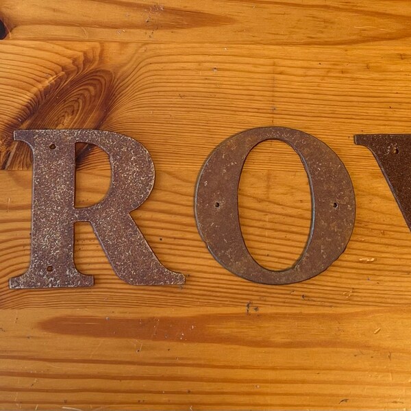 Metal Rustic Letters 3 & 4 Inch | Great for Nursery Decor | DIY Signs ...