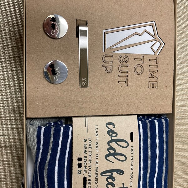 Wedding Day Box for Groom, Sock Gift for Groom From Bride, Personalized ...