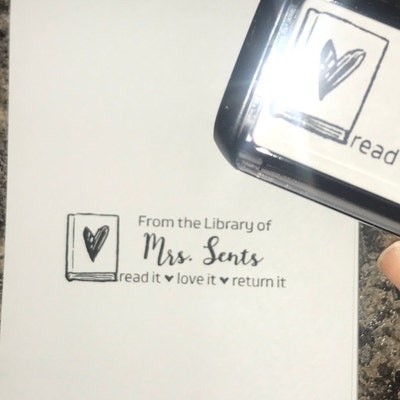 Customized Librarian Stamp, From the Library of Script Stamps, Self ...