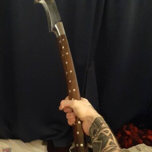 Big Falcata Sword With Straight Handle, Long Kukri Machete Handmade in ...