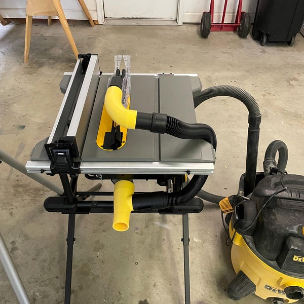 T-adapter for Dewalt Table Saw Dust Port - Ultimate Dust Collection ...