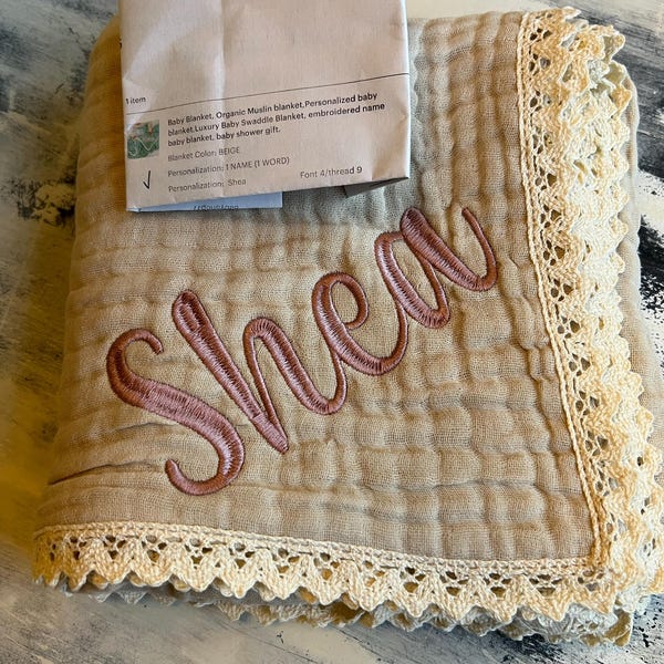 Embroidered Name Baby Blanket / Soft Custom Personalized Baby Blanket ...