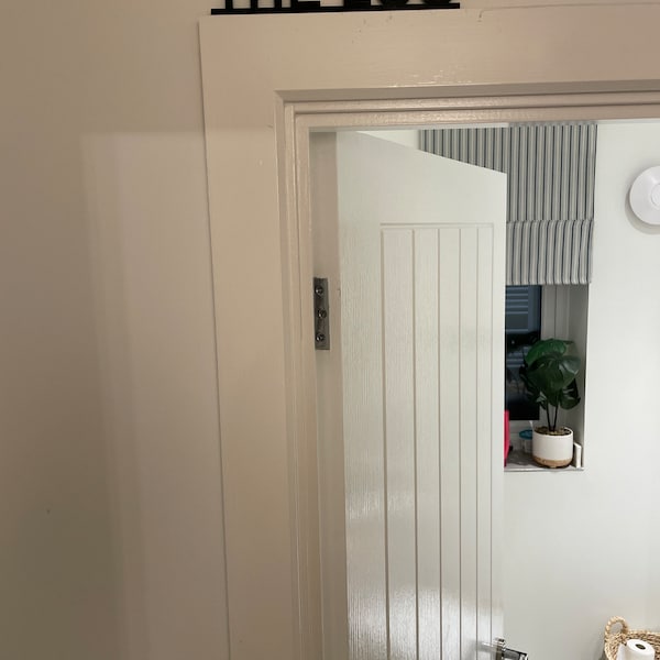 THE LOO Toilet Door Sign, Door Topper, Shelf Decor, Door Frame Art ...