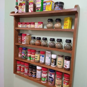 Customizable Countertop Spice Rack, Fixed Shelves, Assorted Wood Types ...