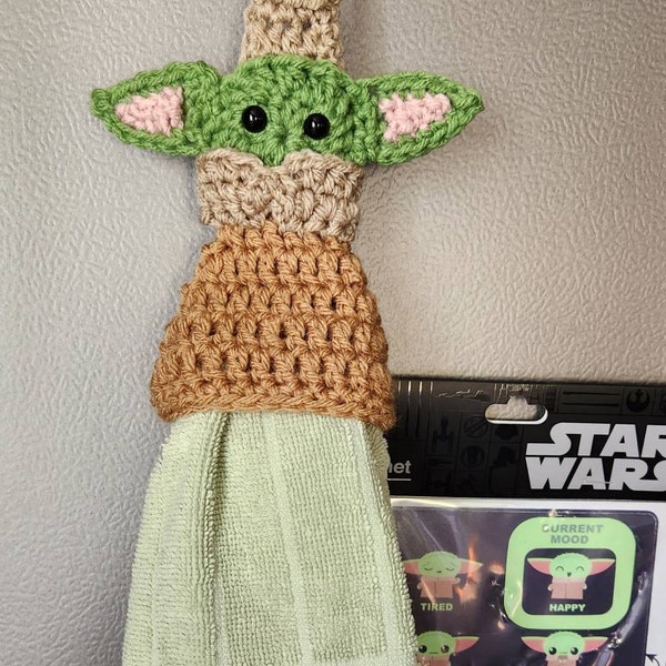CROCHET PATTERN to Make a Baby Alien Towel Ring With Skirt, Fold-over ...