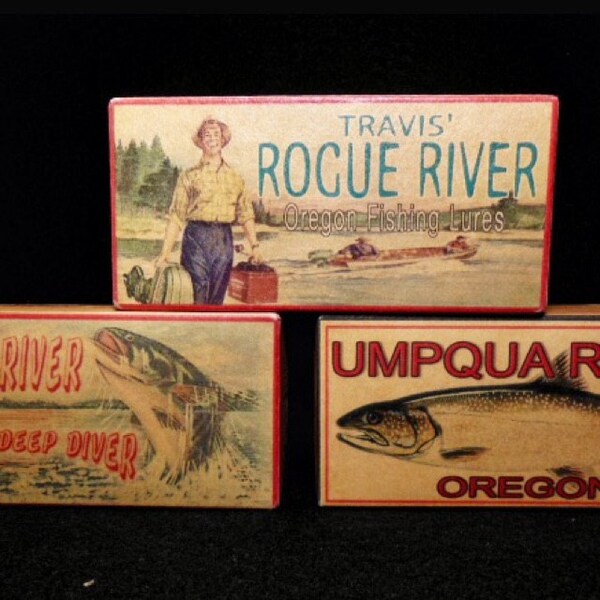 Lake LBJ Texas Fishing Lure Boxes Make Great Nostalgic Lake House ...
