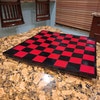 Handmade Resin Chess and Checkers Set: Coral Raspberry, 11"x11", 12"x12 ...