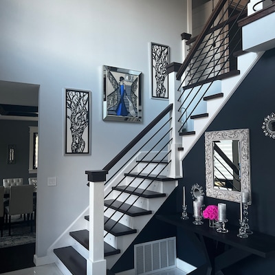 String Art in Mirror Turkish Tile Ceramic Wall Plate String - Etsy