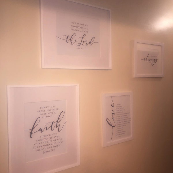 Horizontal Bible Verse Wall Art Joshua 24:15 but as for Me and My House ...
