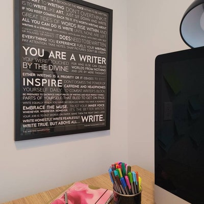 The Writing Manifesto Print Gift for Writer, Author, Poet, Novelist ...