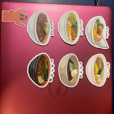 Bun Rieu Vietnamese Noodle Sticker Asian Noodles Die Cut Premium Matte ...