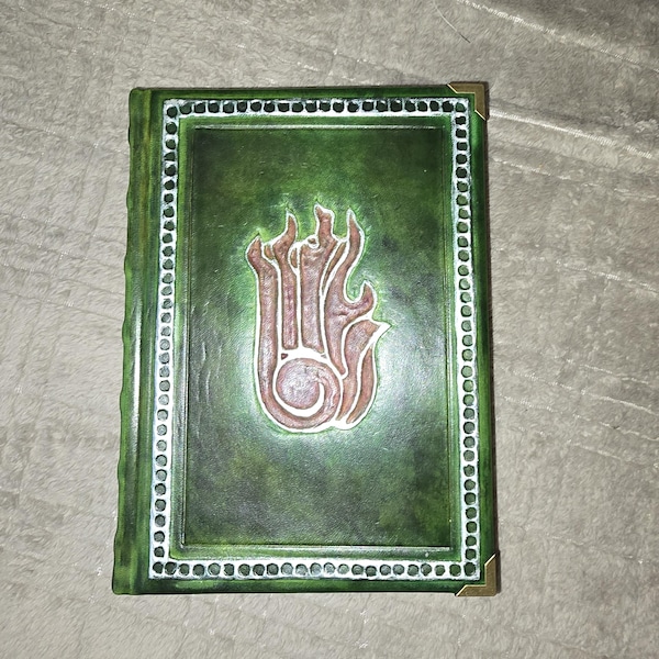 Leather Replica of the Skyrim Magic Book, Book of Destruction Spells ...
