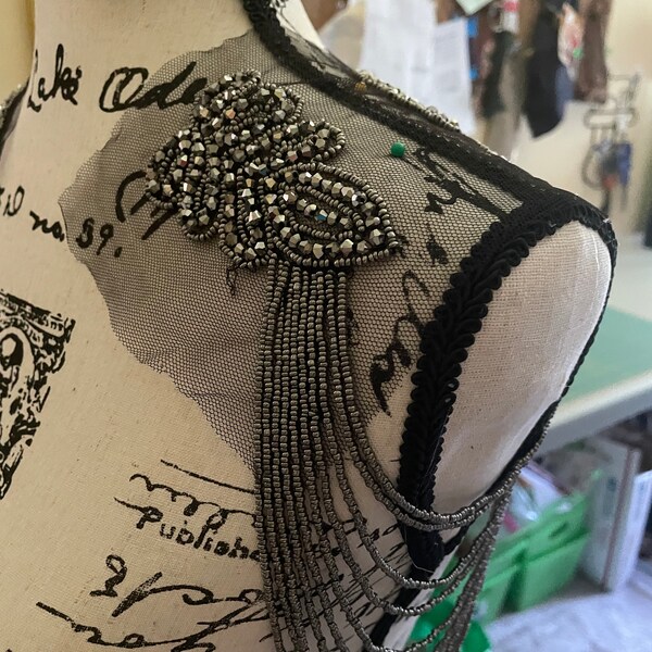 Handmade Beads Floral Tassels Patches Epaulets Shoulder Board Applique ...