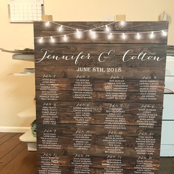 Printable Wedding Seating Chart Alphabetical Wedding Seating Chart