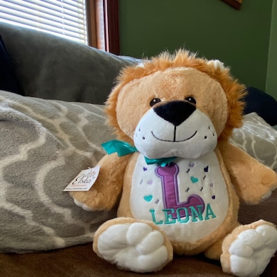 Personalized Stuffed Animal, Lion Birth Announcement Stuffed Animal ...