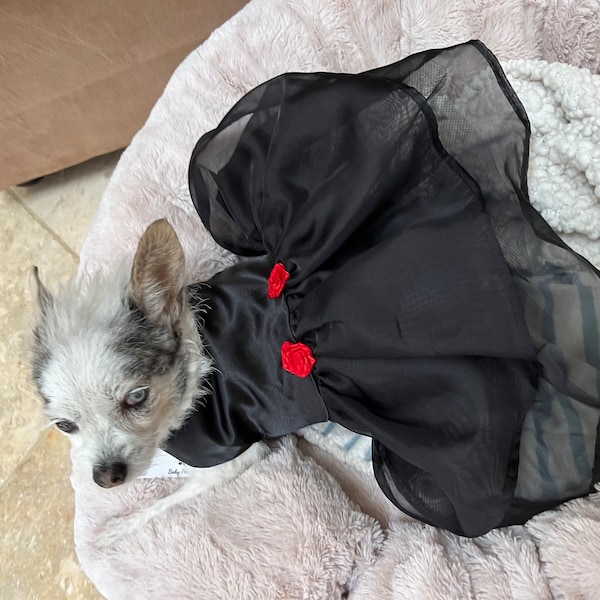 Stylish and Fashion-forward Dog Dress Puppy Tutu Dress Floral Gold Dog ...