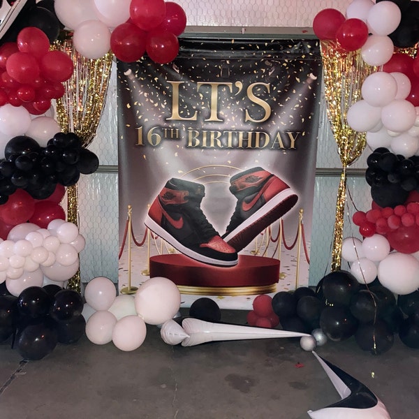 Sneaker Ball Backdrop, Sneaker Gala Birthday Banner, Step and Repeat ...