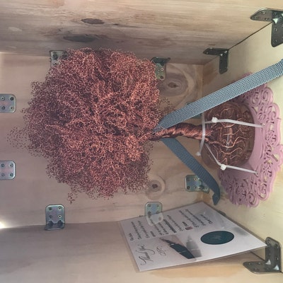 Copper Wire Tree about 450mt on a Wooden Stand - Etsy