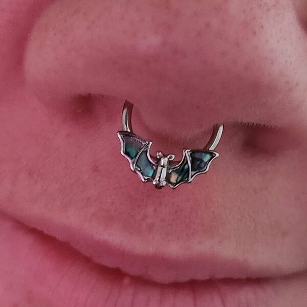 16G Bat Halloween Septum Ring/daith Earring/conch Hoop/tragus Hoop ...
