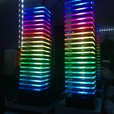 Modern Table Lamp, RGB Desk Lights, Aesthetic Room Decor, Ambient Desk ...