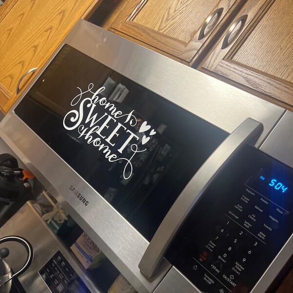 Microwave Decal - Home Sweet Home Microwave Oven Kitchen Decal 12" X 5. ...