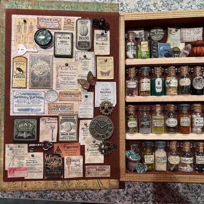 Spell Book Apothecary Potions Case Book Nook 4 Cover - Etsy