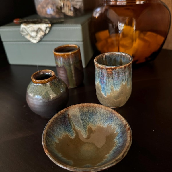 Miniature Pot, Mini Ceramic Bowl, Heart Dish, Bud Vase, Tiny Pottery ...