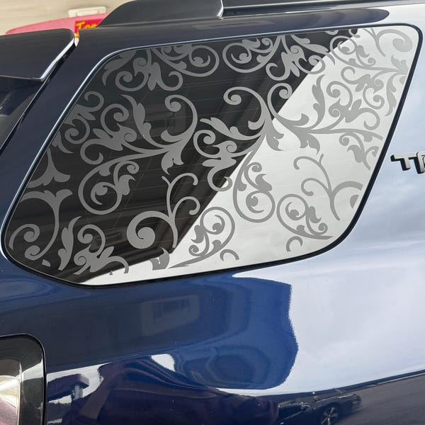 Sunroof Floral Compass Vinyl Window Decal - Etsy