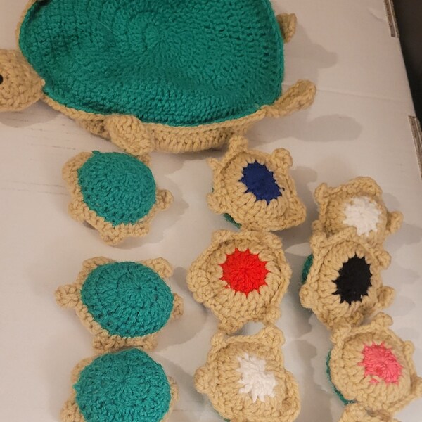 Crochet Memory Game BUNDLE | Turtle, Chicken, Crab Memory Game Pattern ...