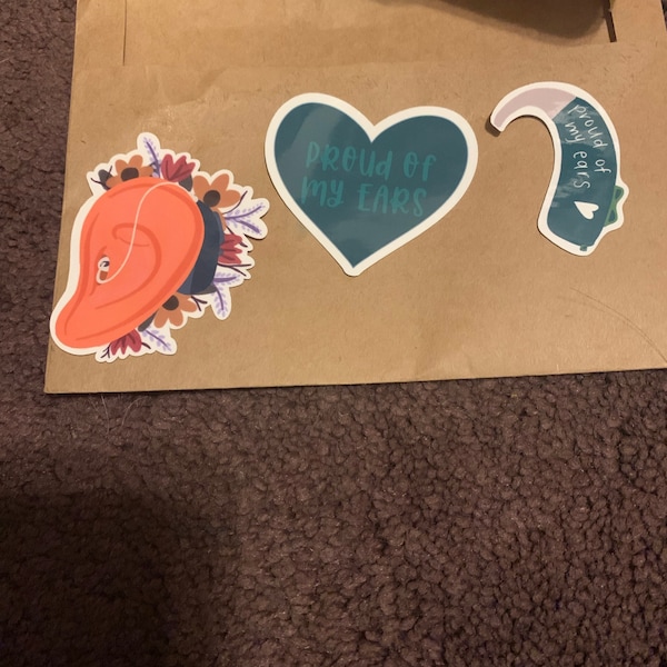 Hearing Aid Sticker | Multiple Colors, Audiology, Hard of Hearing ...