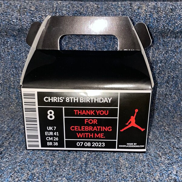 Digital Jordan Party Favor Box Label, Party Favors, Party Bags ...