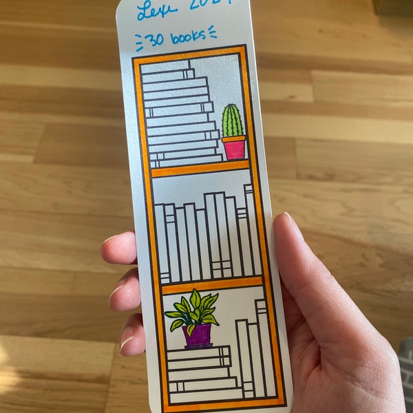 Bookshelf Reading Tracker Printable Bookmark, Instant Download PDF ...