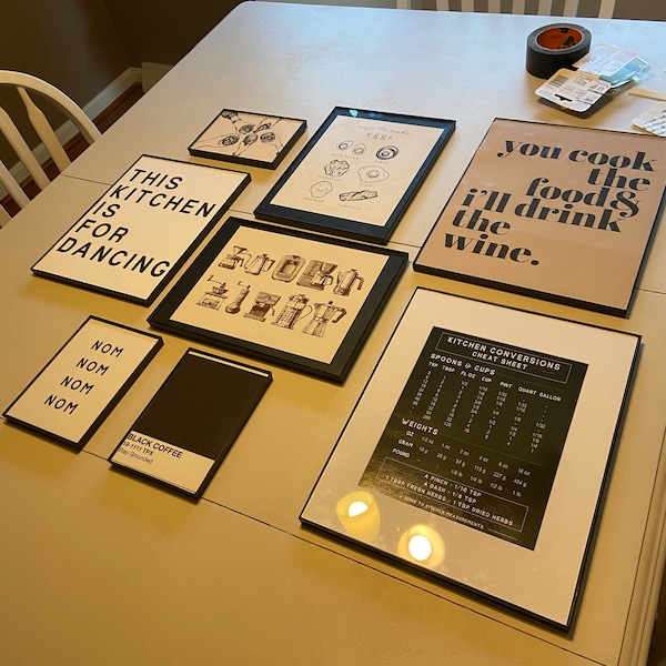 Kitchen Print Set of 10 PRINTABLES | Kitchen Wall Art | Kitchen Gallery ...