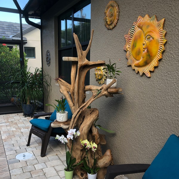 Handcrafted Teak Root Lion Sculpture Unique Garden Decor Artisan ...