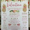Editable Pineapple Birthday Milestone Sign Tropical Floral - Etsy