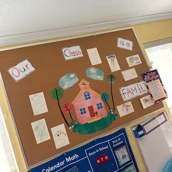 School is Family Bulletin Board or Door Decor- Classroom Decor for ...
