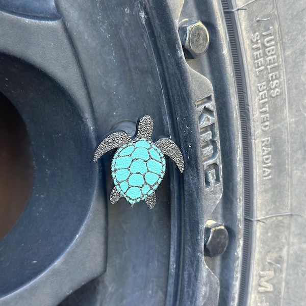 Sea Turtle Tire Valve Stem Caps, Two Colors, Set of Four. 120+ Color ...