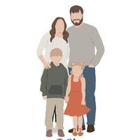 Faceless Family Drawing - Etsy Canada