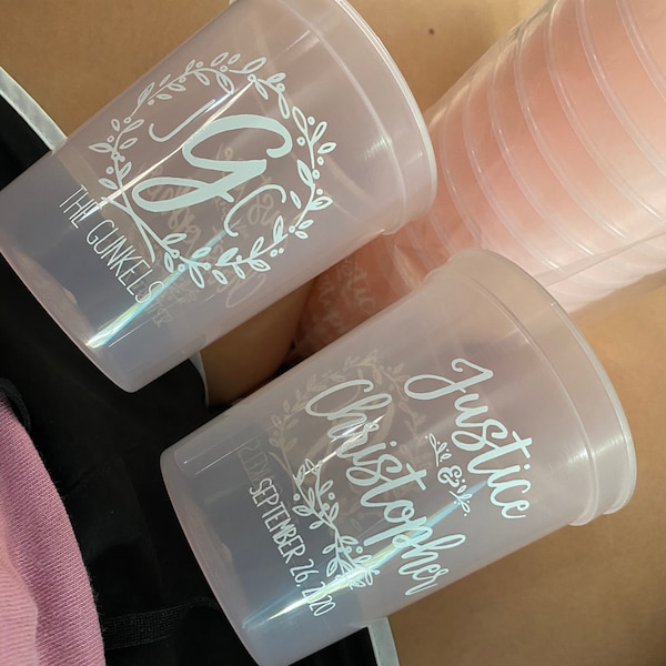 Color Changing Cups, Mood Cups, Monogram Cups, Wedding Cups, Wedding ...