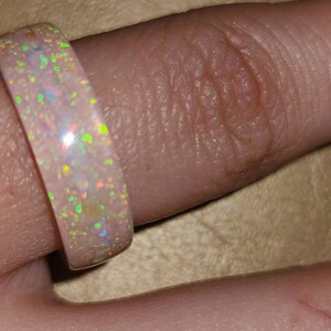 Unicorn Poop Ring With Opal Inlay 6mm Width Diamond Dust | Etsy