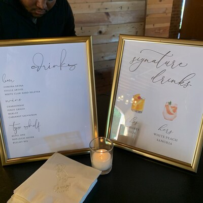 Signature Drink Sign Template Printable Signature Cocktail Sign Menu ...