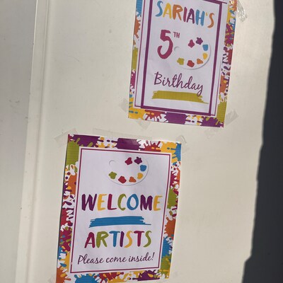 INSTANT DOWNLOAD Printable Art 8x10 Welcome Artists Party Sign ...