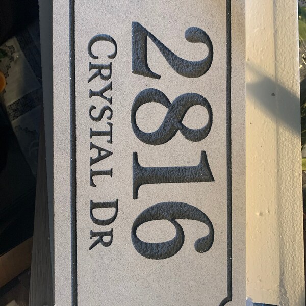 LARGE Indiana Limestone Address Stone Block With Street Name/ Carved ...