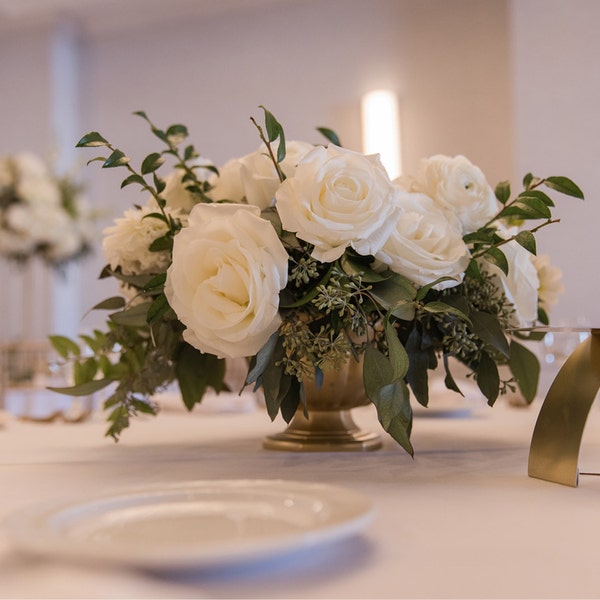 Gold Metal Table Numbers: Freestanding Art Deco Wedding Decor (4 Inch ...
