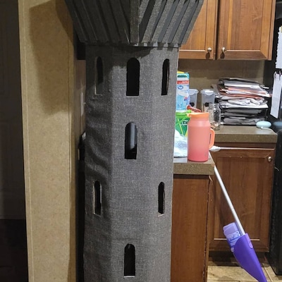 DIY Lighthouse Cat Tree Tower Playhouse plans & Patterns Cardboard ...