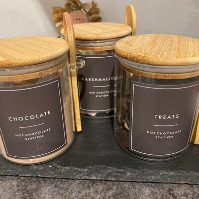 Personalised Labels Square White Minimal Labels Waterproof Labels ...