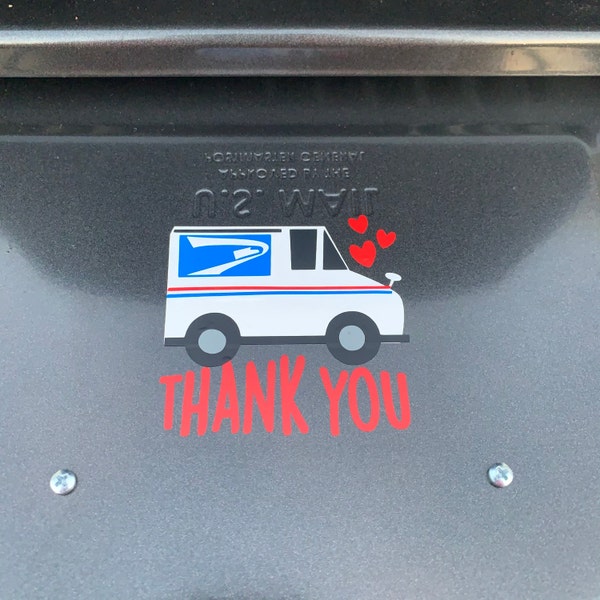 Thank You Mailbox Decal/mailman Decal/mailman Stickers/mailbox Decal ...
