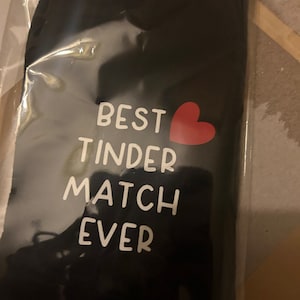 Best Tinder Match Ever/ Boyfriend Socks/ Novelty Socks/valentines Gift ...