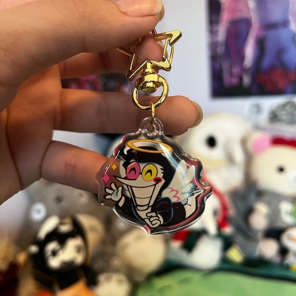 Spamton Deltarune Angel Glitter Keychain Epoxy Charm 1.5in. - Etsy Canada